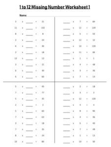 1 to 12 Times Table Worksheets - Free Downloads | Multiplication Tables ...